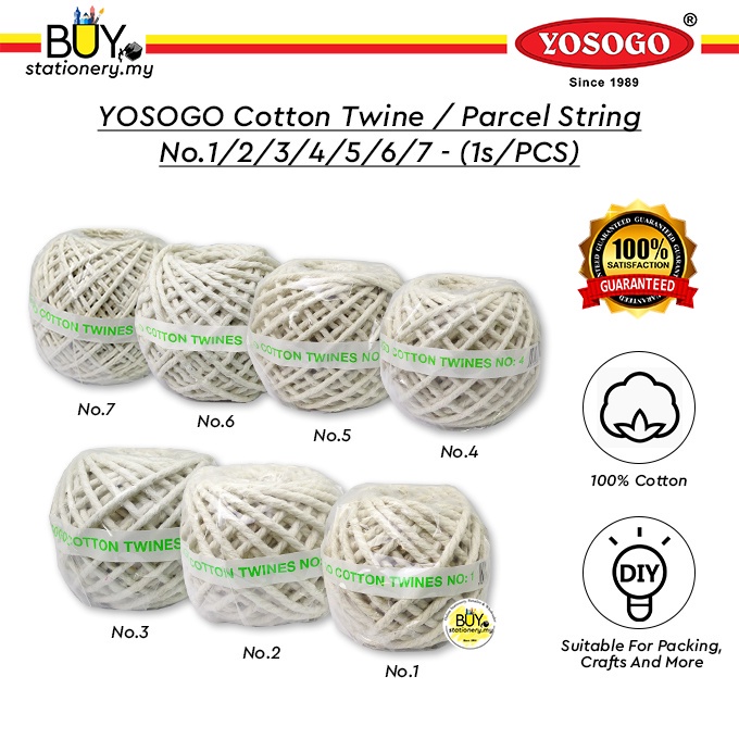 YOSOGO Cotton Twine Parcel String No.1 2 3 4 5 6 7 -(1s/PCS) [Spend ...