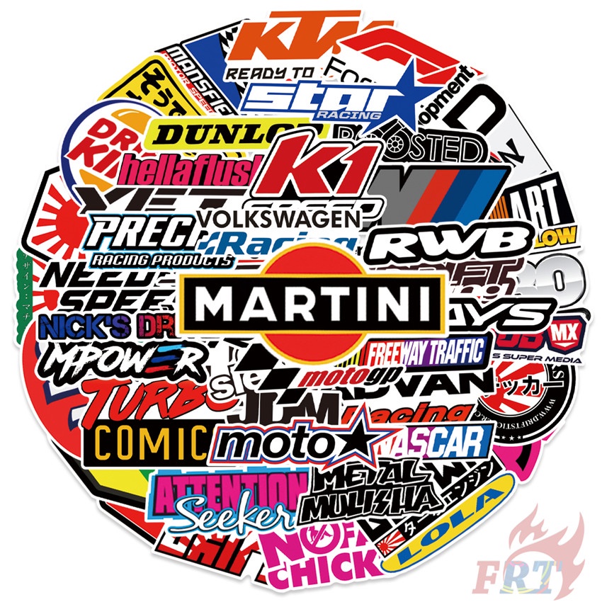 50Pcs/Set Funny Harajuku Slang . JDM Brand Logo Art Series 01 Stickers ...