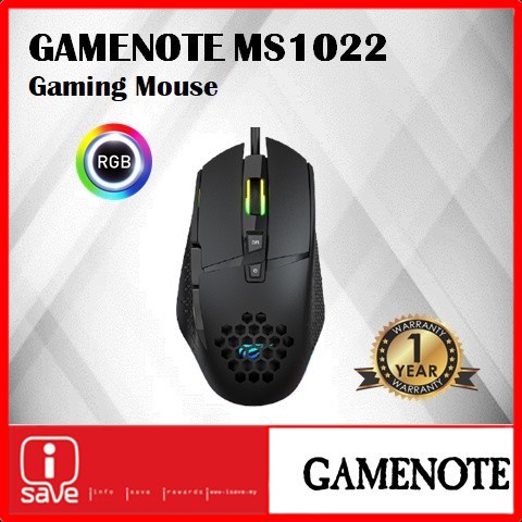 GAMENOTE MS1022 3200DPI RGB Backlit Programmable Gaming Mouse | Shopee Malaysia