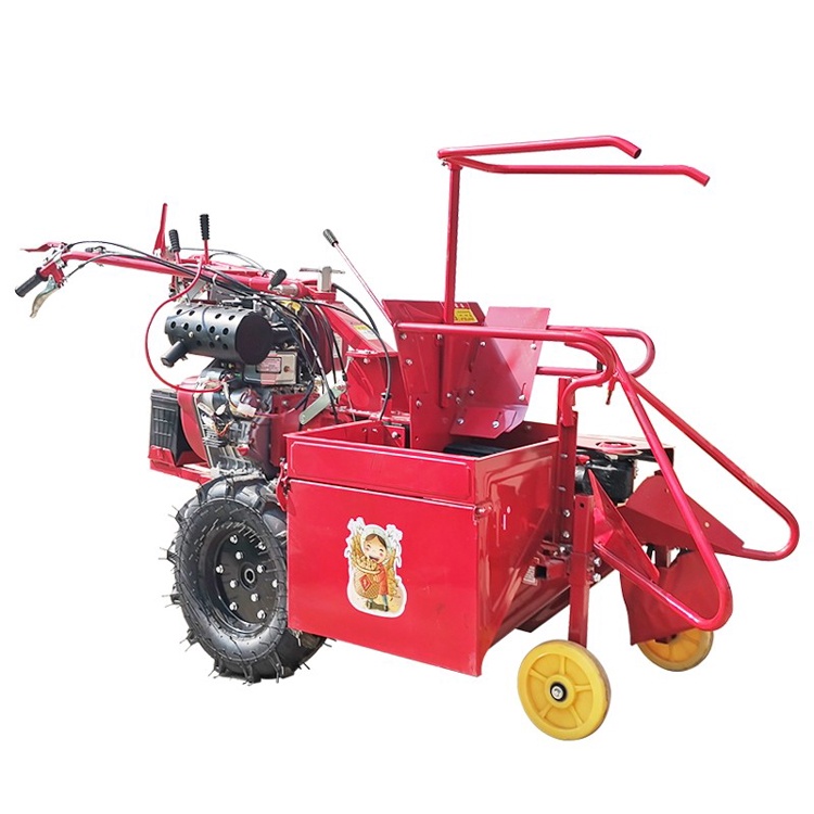 New Small corn harvester, diesel-powered hand-push harvester, straw ...