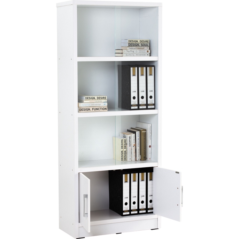 STARS HAVIR 3 Compartment FIle Cabinet Glass Door 3 Tier File Cabinet ...