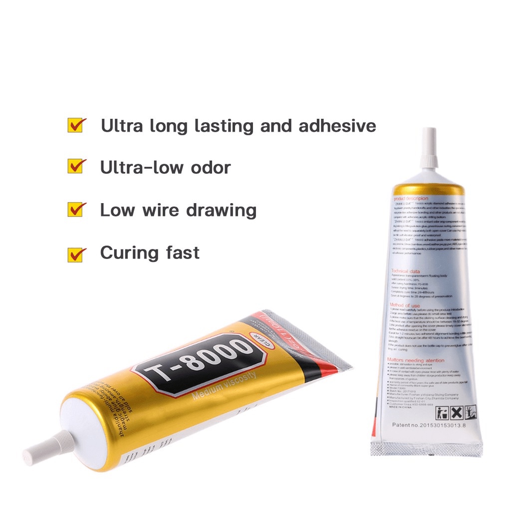 GM T-8000 T-7000 Adhesive for Mobile Phone, Tablet, LCD, and Back Cover ...