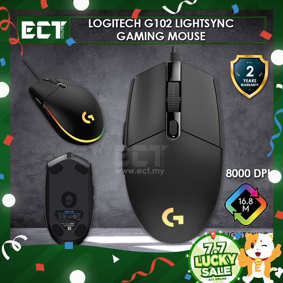 Logitech G102 LightSync 8000 DPI Wired Gaming Mouse | Shopee Malaysia