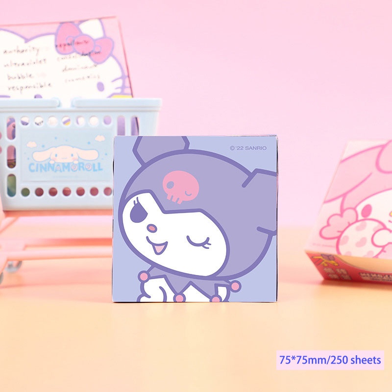 250 sheets Cartoon Ins Anime Sanrio Sticky Notes Kuromi Stickers Cute ...