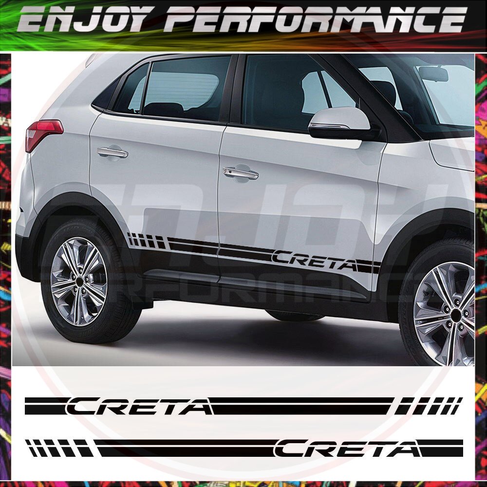 2Pcs Car Side Body Stickers For Hyundai Creta 2 II Accessories Ix25 ...