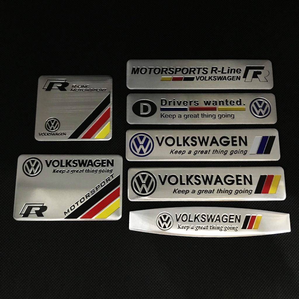 Volkswagen Car Body Metal Nameplate Sticker For VW R line GTI Polo Fox ...
