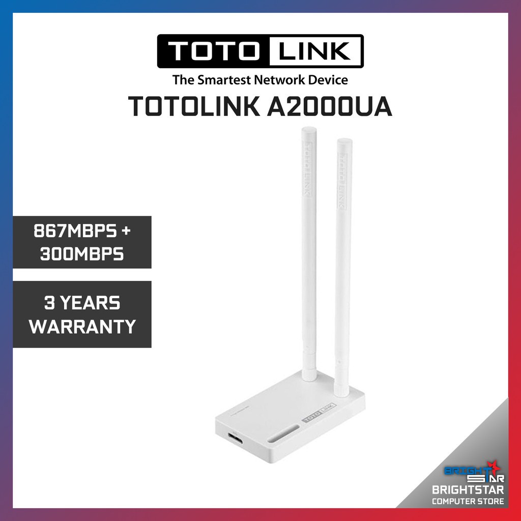 Totolink A2000UA AC1200 MU-MIMO Dual Band USB Adapter | Shopee Malaysia
