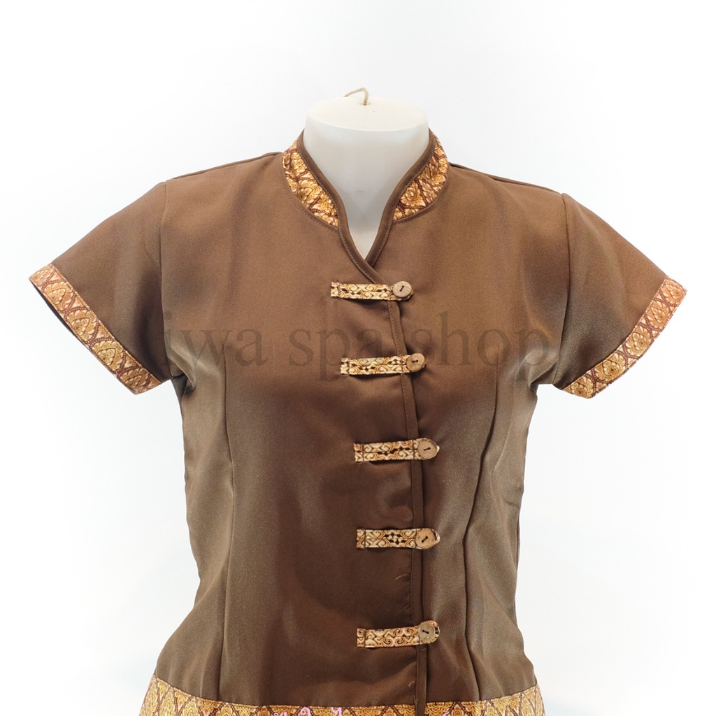 Massage Shirt Thai Chinese Collar Spa Uniform Employee Form Comfortable ...