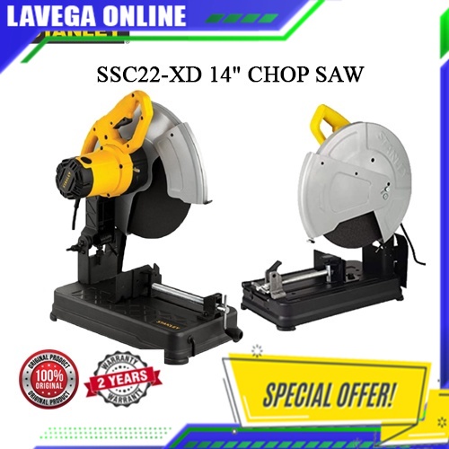 STANLEY SSC22 CORDED CHOP SAW 355MM ( 14" ) / 2100W / 3800RPM CUT OFF ...