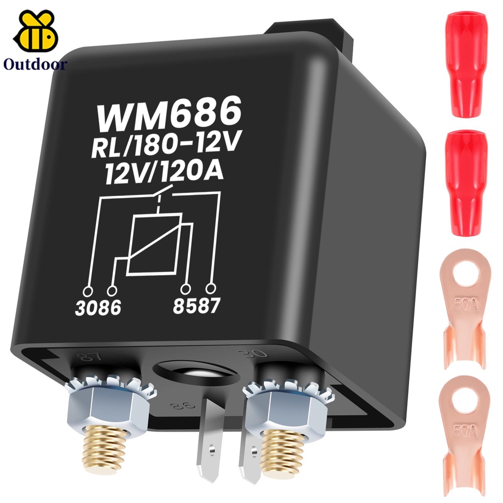 Relay Switch 12V 120A High Current Starter Relay High Power On/Off ...