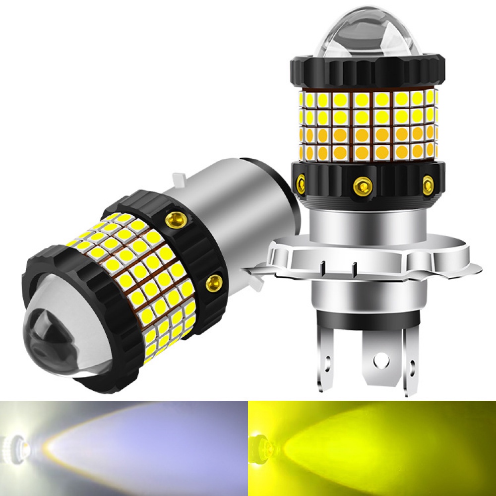 LED Motorcycle 360°Headlight Bulbs H4 H6 BA20D 60SMD 3030&3570 CSP ...