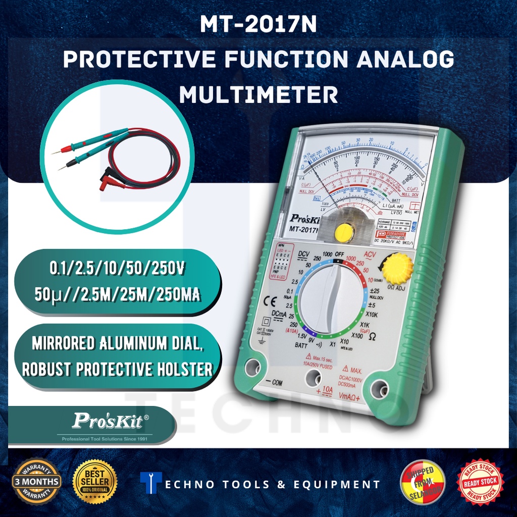 Pro'sKit MT-2017N Protective Function Analog Multimeter -100% New ...
