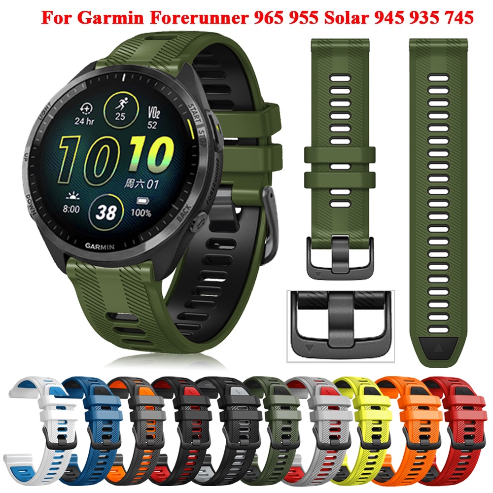 Sports Silicone Strap For Garmin Forerunner 965 955 Solar 945 935 745 Watch Band Bracelets Belt ...