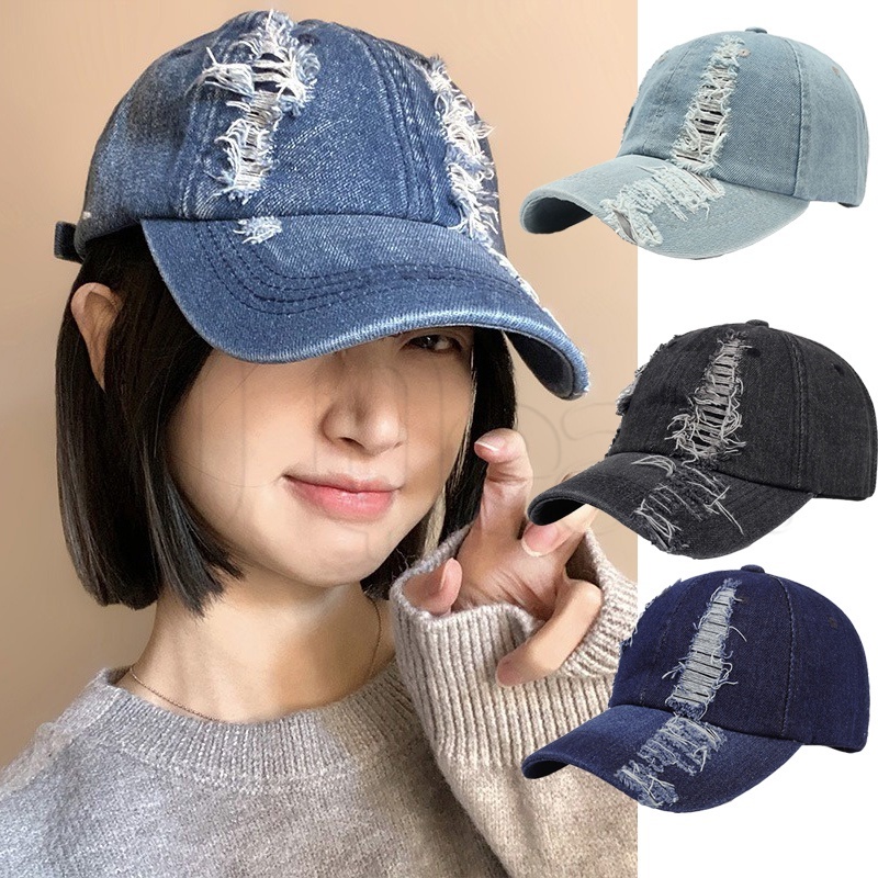 Vintage Hip Hop Outdoor Denim Cap / Fashion Sun Protection Wide Brim ...