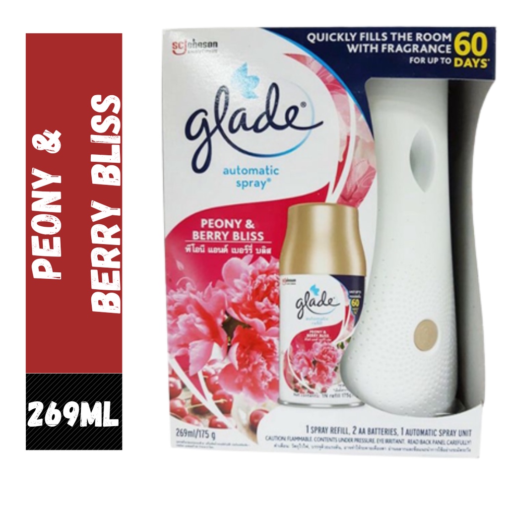 GLADE AUTOMATIC SPRAY PEONY & BERRY BLISS 269ML/175G | Shopee Malaysia