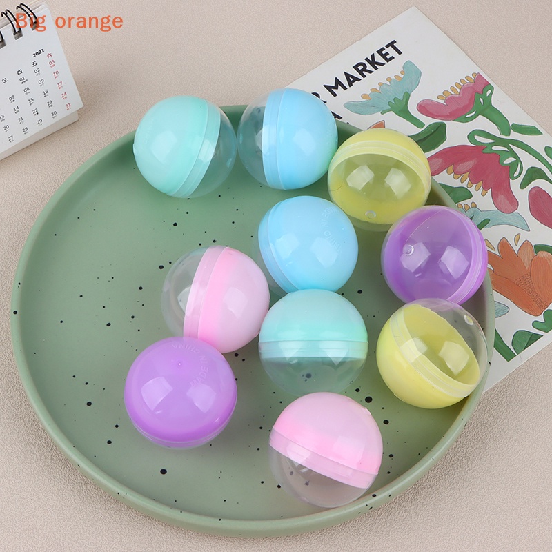 [Big orange] 10Pcs 45mm Plastic PP Toy Capsules Half Transparent ...
