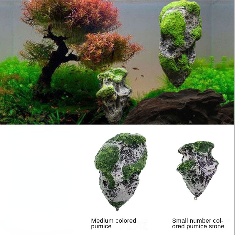 Sky City Suspended Rockery Fish Tank Ornament Aquarium Resin Decoration ...