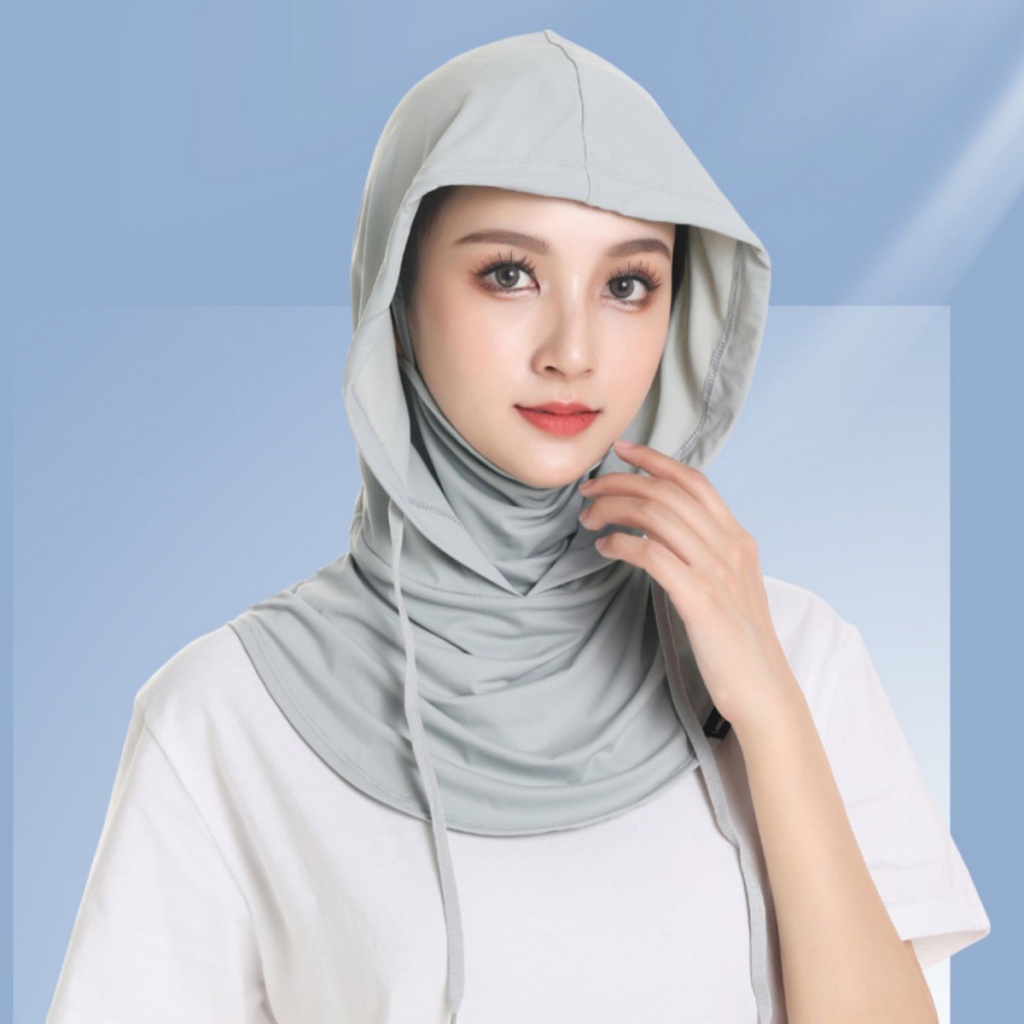 hijab bawal tudung Sunscreen Headscarf Hat Women Summer Thin Style ...