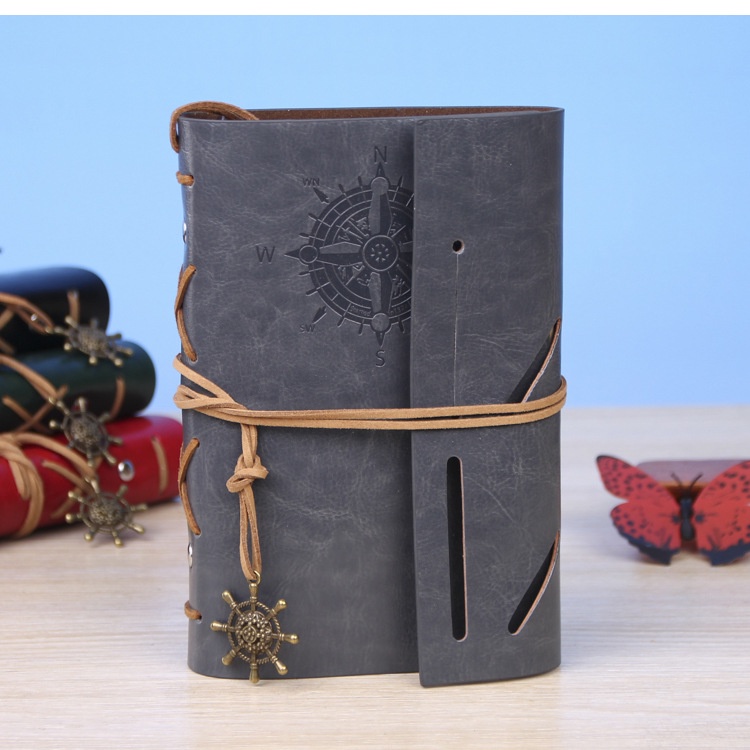 Journamm 80sheets/book Kraft Paper Notebook Loose Leaf Pirate Style for ...