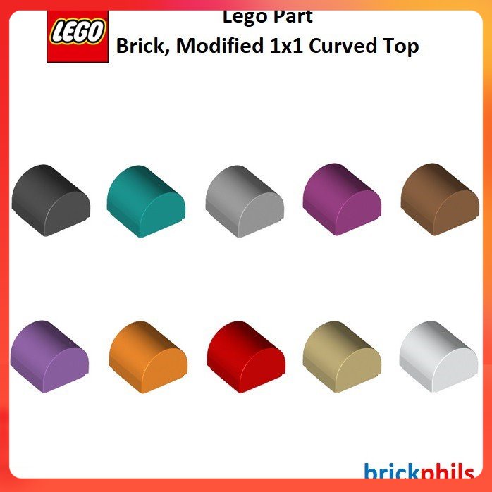 Lego Part 49307 - Brick, Modified 1x1 Curved Top (5pcs per Lot ...