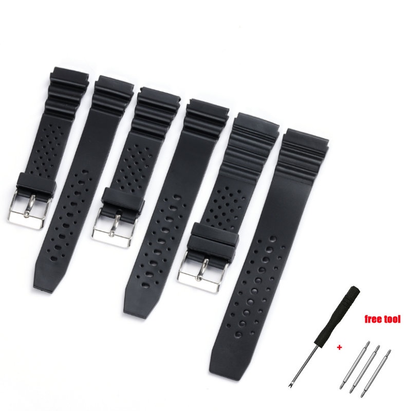 18mm 20mm 22mm Silicone Rubber Watch Band for Electronic Watches for G ...