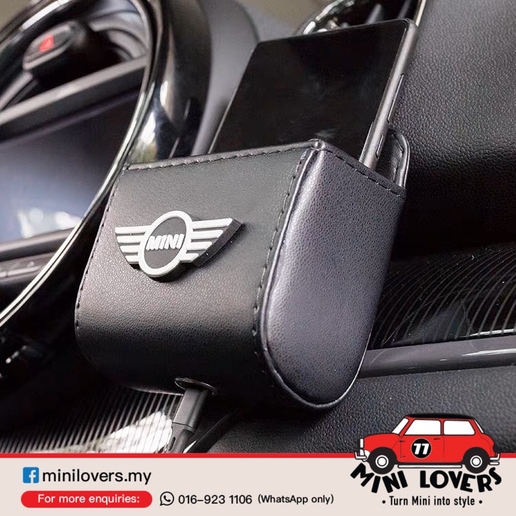 Mini Cooper Phone Storage Organizer Leather Pouch | Shopee Malaysia