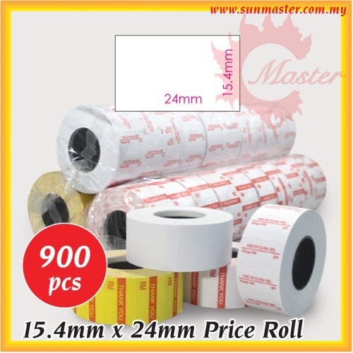 Price Roll 15.4mm x 24mm | Price Tag | Price Label Sticker Tag | Hallo ...