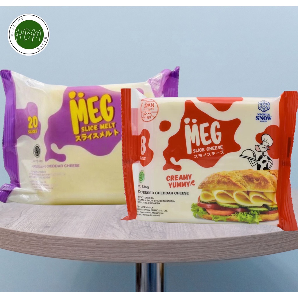 Meg Slice Cheese 8 slices 136g / Meg Slice Melt 20 slices 340g | Shopee ...