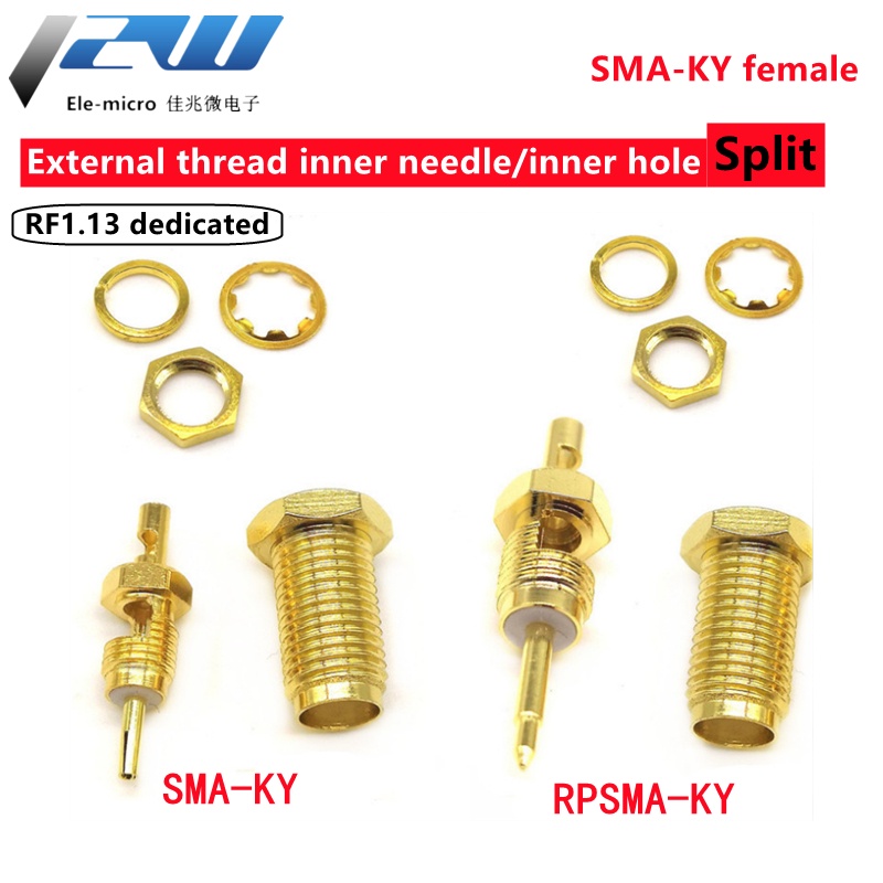 10 Pcs/Lot High Frequency Coaxial Connectors RP-SMA-KY External Thread ...