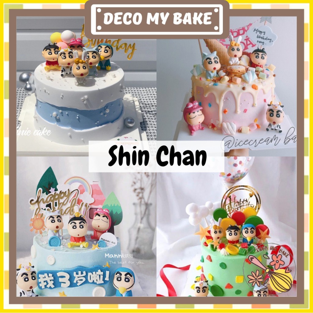 DMB Crayon Shin Chan Birthday Cake Decoration Cake Topper Kek Hiasan ...