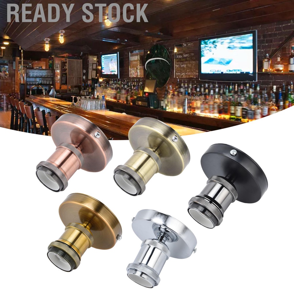 Ready Stock Vintage E26 E27 Lamp Socket Ceiling Holder with Accessories ...