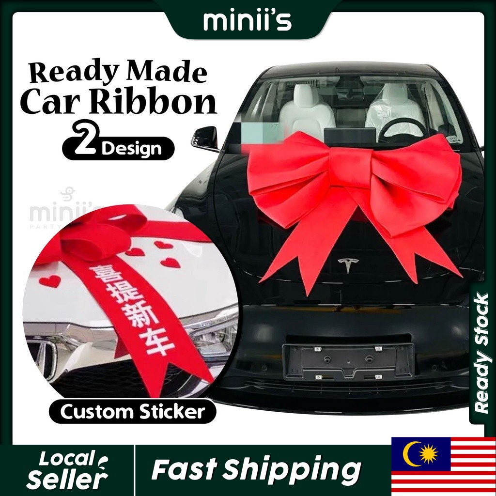 MINIIS PARTY Big Ribbon For Car READY MADE Big Car Ribbon Kereta Big ...