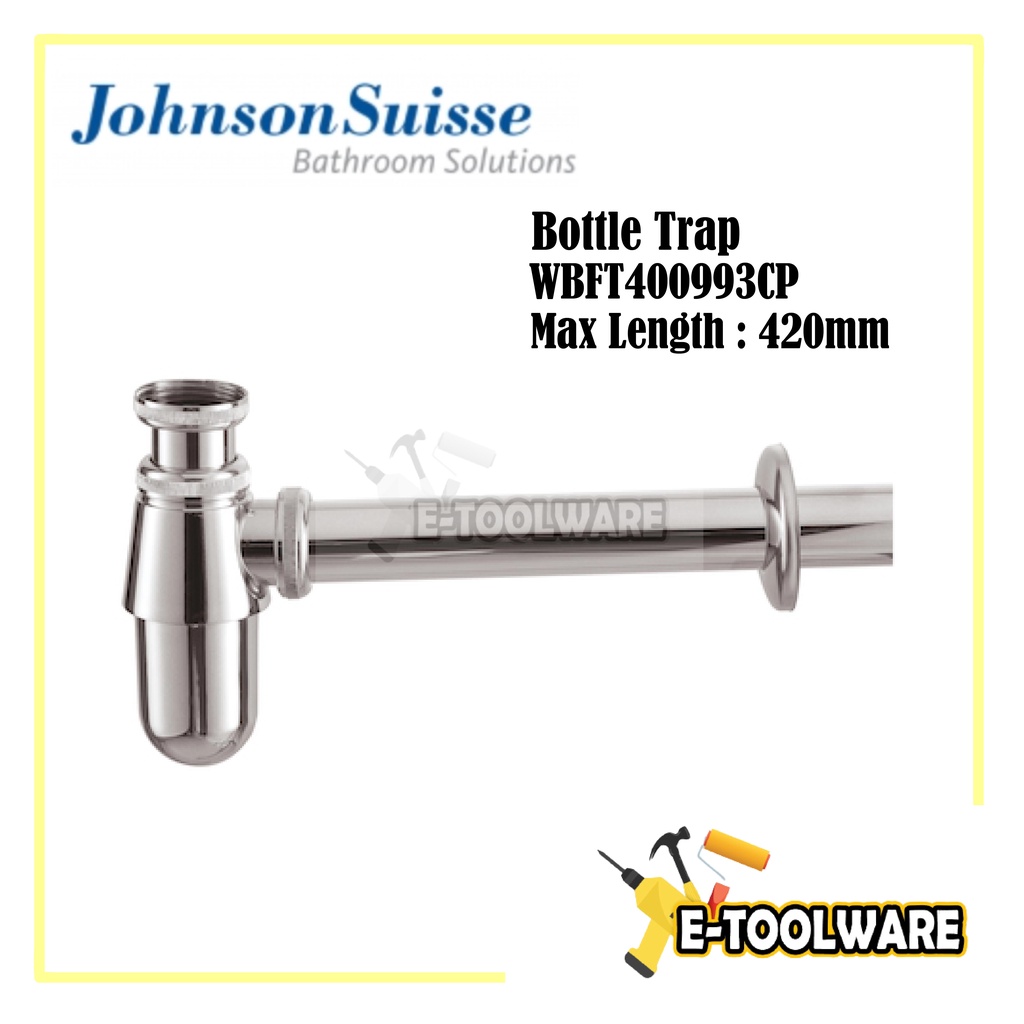 Johnson Suisse Zinc Bottle Trap Length Max 420mm - WBFT400993CP ...