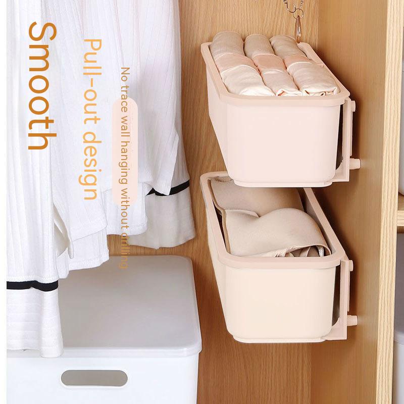 Wardrobe Room Pull-Out Storage Box Bathroom Non-Perforated Cracks ...