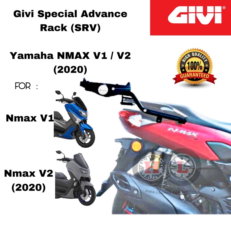 GIVI SPECIAL ADVANCE RACK YAMAHA NMAX 155 ORIGINAL ( GIVI SRV RACK NMAX ...
