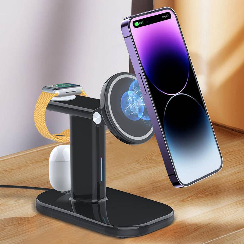 3 in 1 Magnetic Wireless Charger For iPhone 14 13 12 Pro Max Fast ...