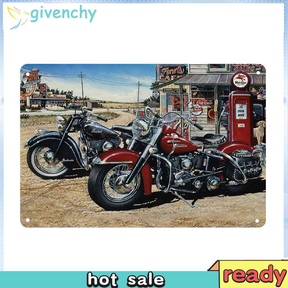 Retro Indian Motorcycle Metal Plate Painting for Bar Tin Plaques Wall ...
