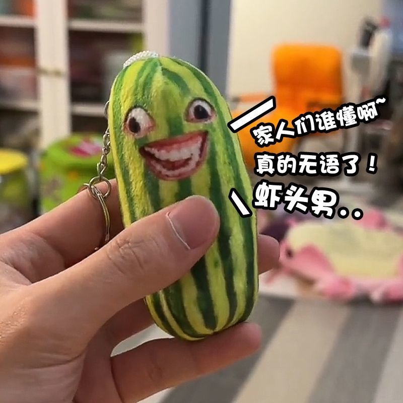 Cute 10cm Funny Talking Watermelon Keychain Plush Pendant | Shopee Malaysia