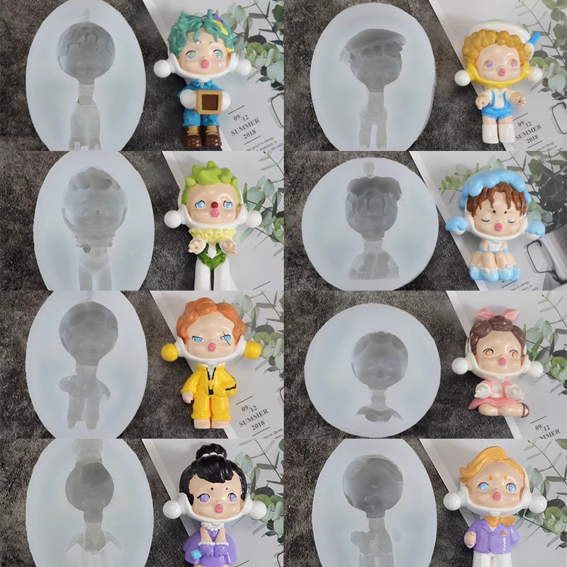 Cartoon Pop Mart Silicone Mold Plaster Doll Mold Epoxy Mold Candle ...