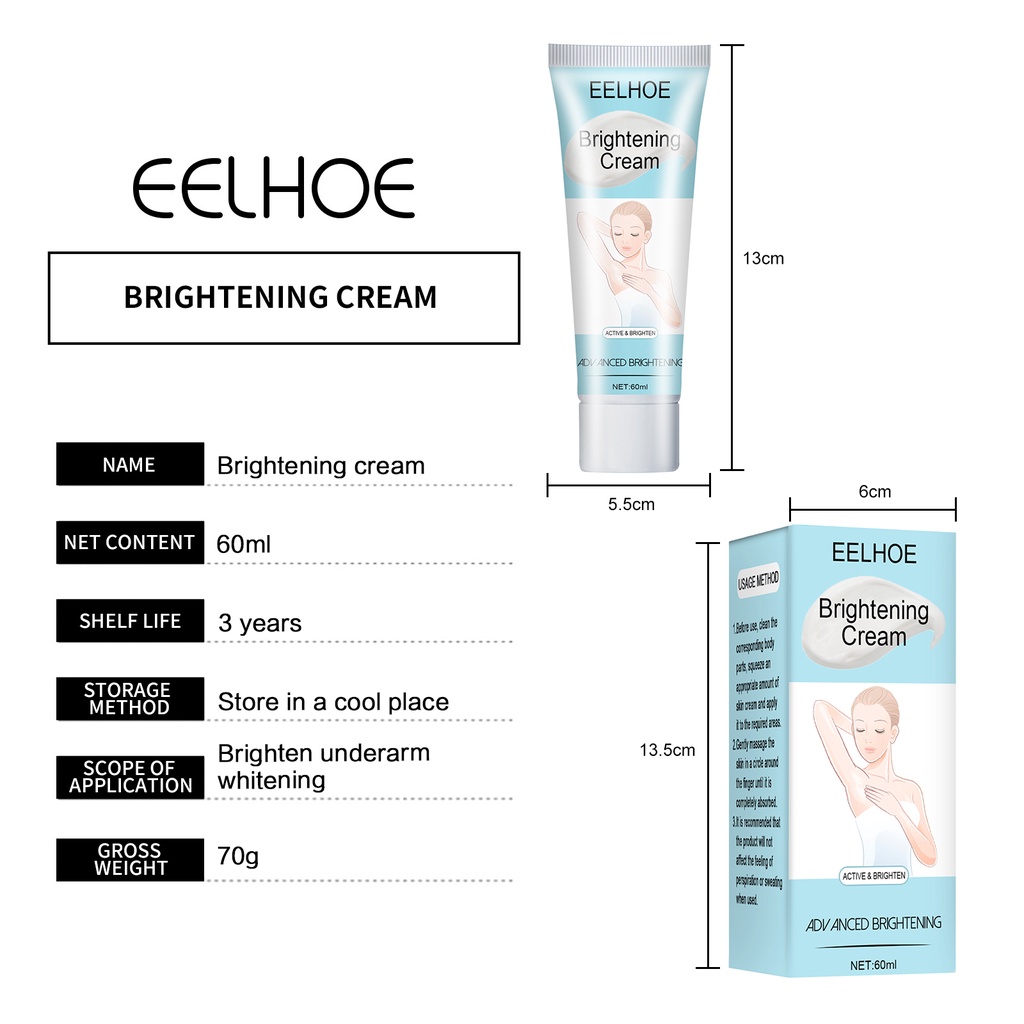 Underarm Whitening Brightening Cream Bleaching Face Body Lightening ...
