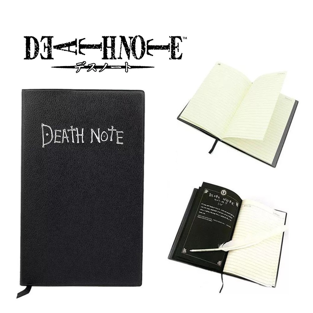 (FREE FEATHER PEN & BOOKMARK) EW Death Note Notebook Manga Anime Otaku ...