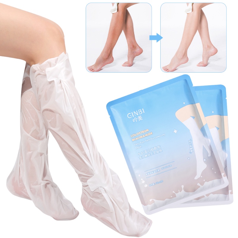 Milk Protein Nicotinamide Long Shin Mask / Exfoliating And Moisturizing ...