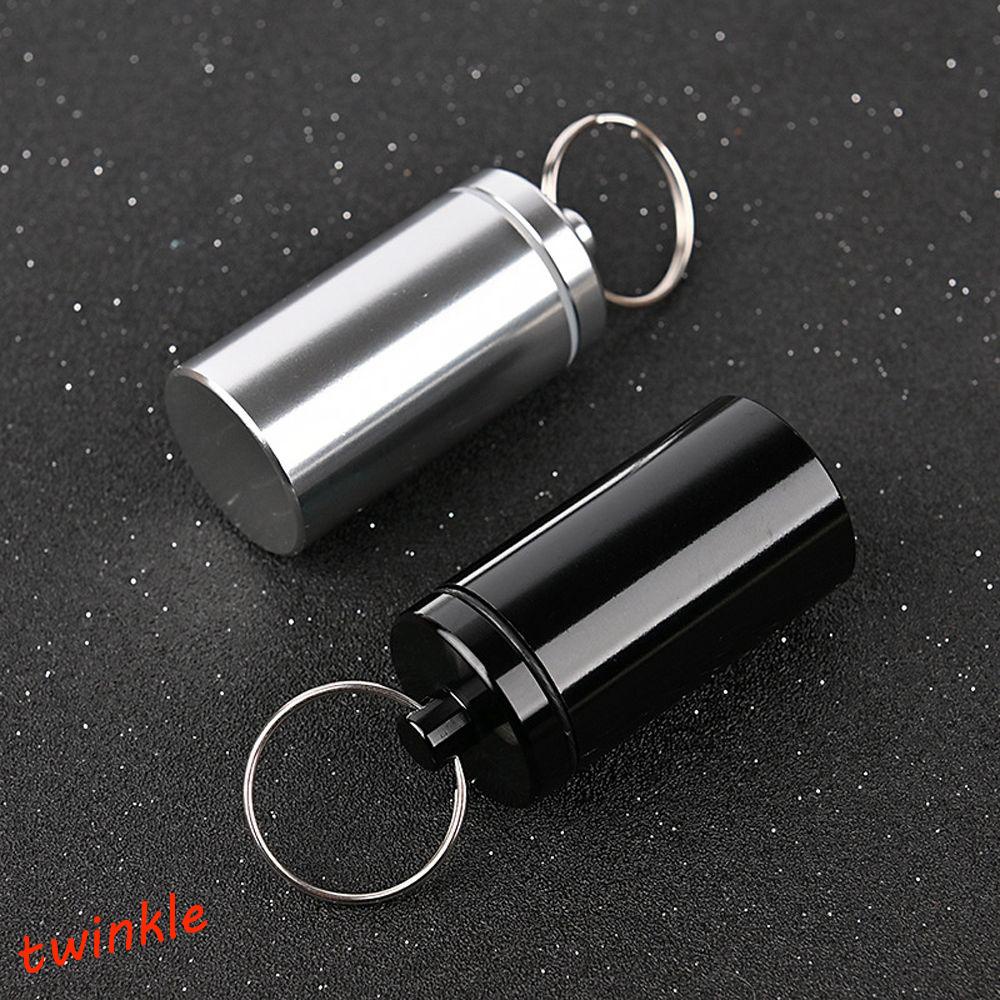 Aluminum Pill Bottle Mini Waterproof Tablet Container Pill Storage Box ...