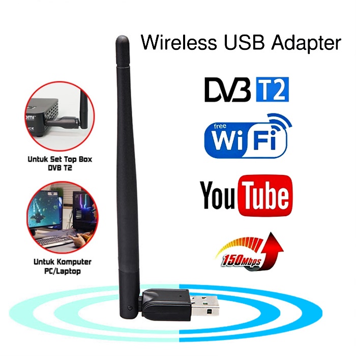 [150mbps] DVB T2 Wifi Adapter Wifi Dongle Wifi Receiver for TV Box PC ...
