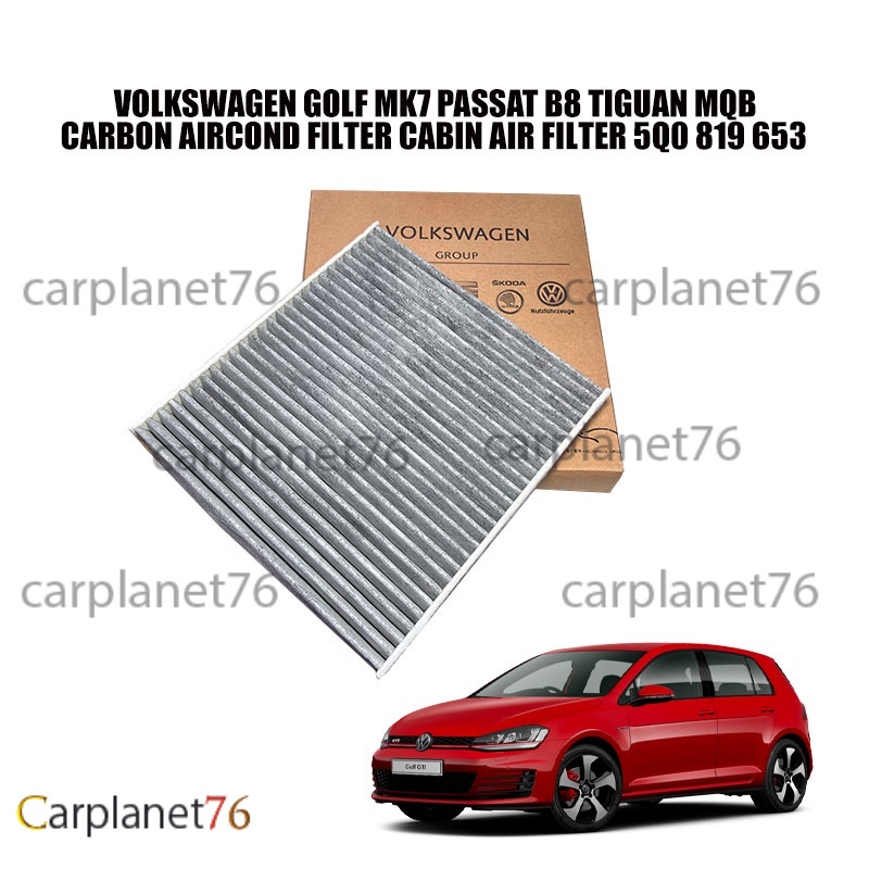 VOLKSWAGEN GOLF MK7 PASSAT B8 TIGUAN MQB CARBON AIRCOND FILTER CABIN ...