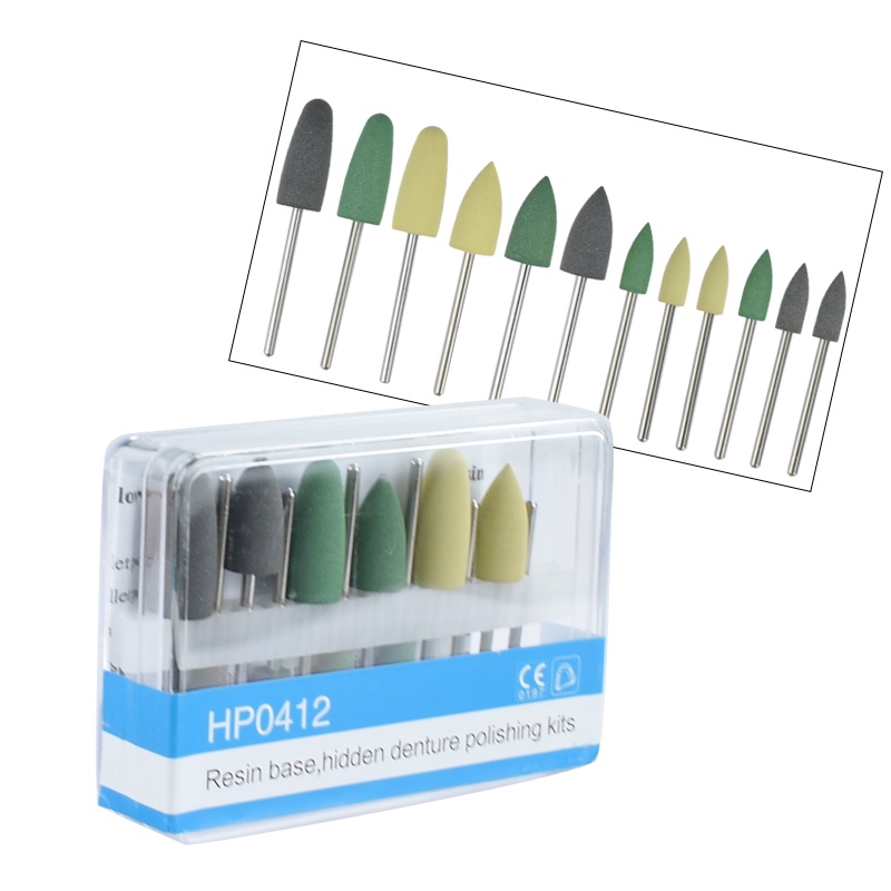 12 pieces/set of dental rubber polishing heads HP0412 for low-speed ...