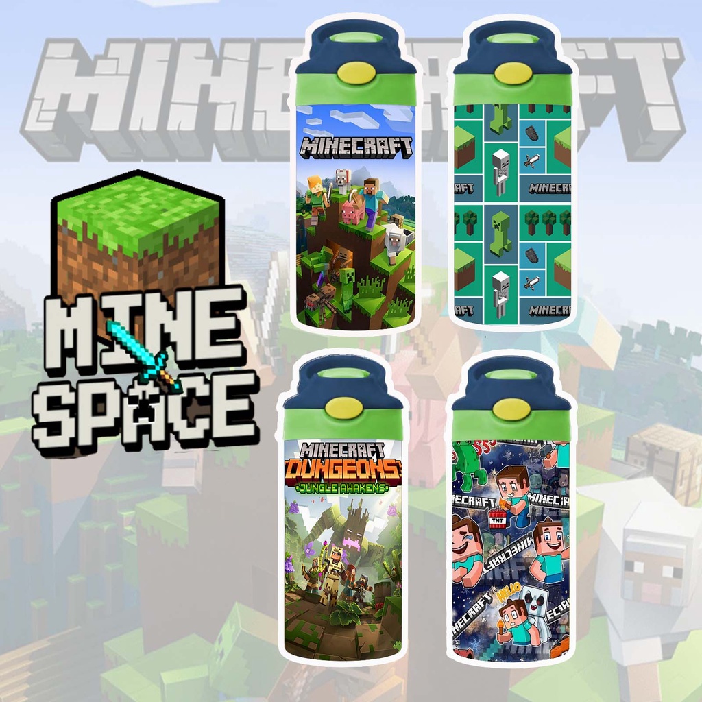 minecraft Kids Tumbler 350ml Stainless Steel Todder Sippy Cup Double ...