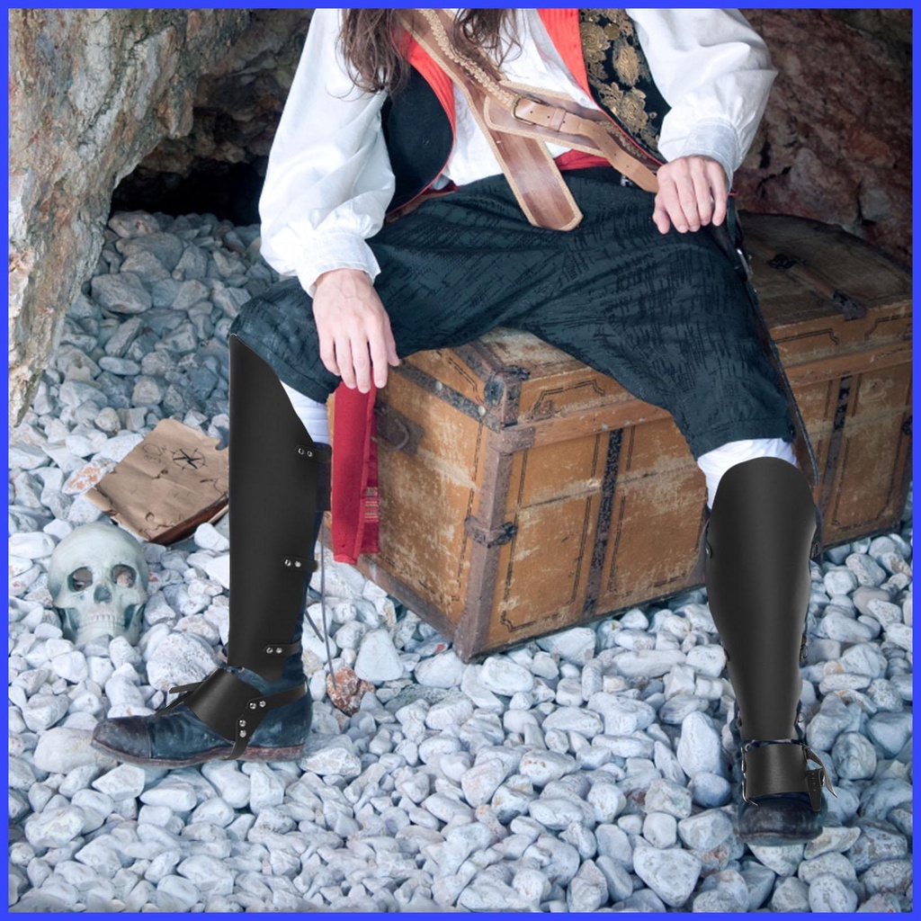 Pirate Boots Guard Medieval Faux Leather Boots Cover Renaissance ...