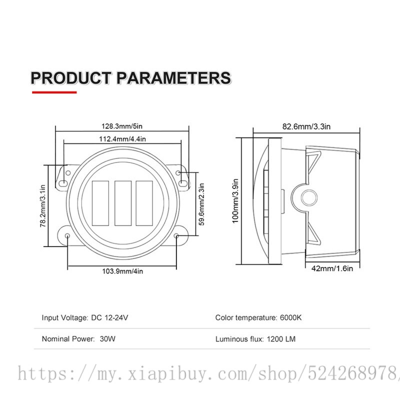 【Ready Stock】3.5" / 4" Inch LED Fog Lights 60W Amber Yellow CREE Led ...