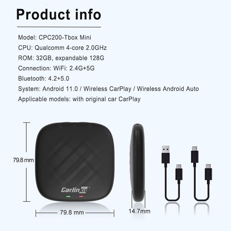 Carlinkit Wireless carplay ai box android auto Android 11 / 4+46g ...